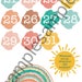 Boho Rainbow Journal Printables, MONTHLY JOURNAL, Numbers, Days of the ...