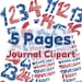 July Journal Printables, Large Numbers Days of the Week, Digital ...
