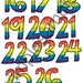 Rainbow Colored Printable Numbers for Journaling, or Scrapbooking, Days ...