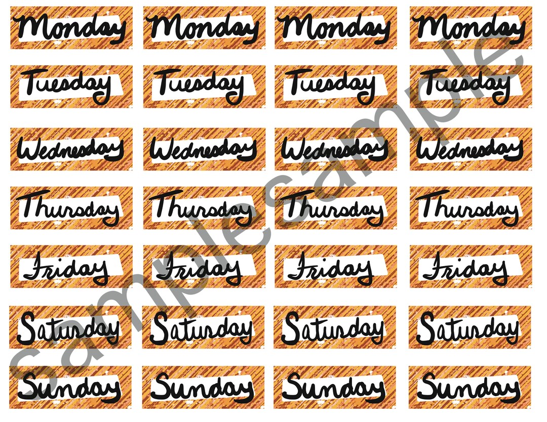 Fall Journal Printable Days of the Week, Clip Art, Daily Journal and ...