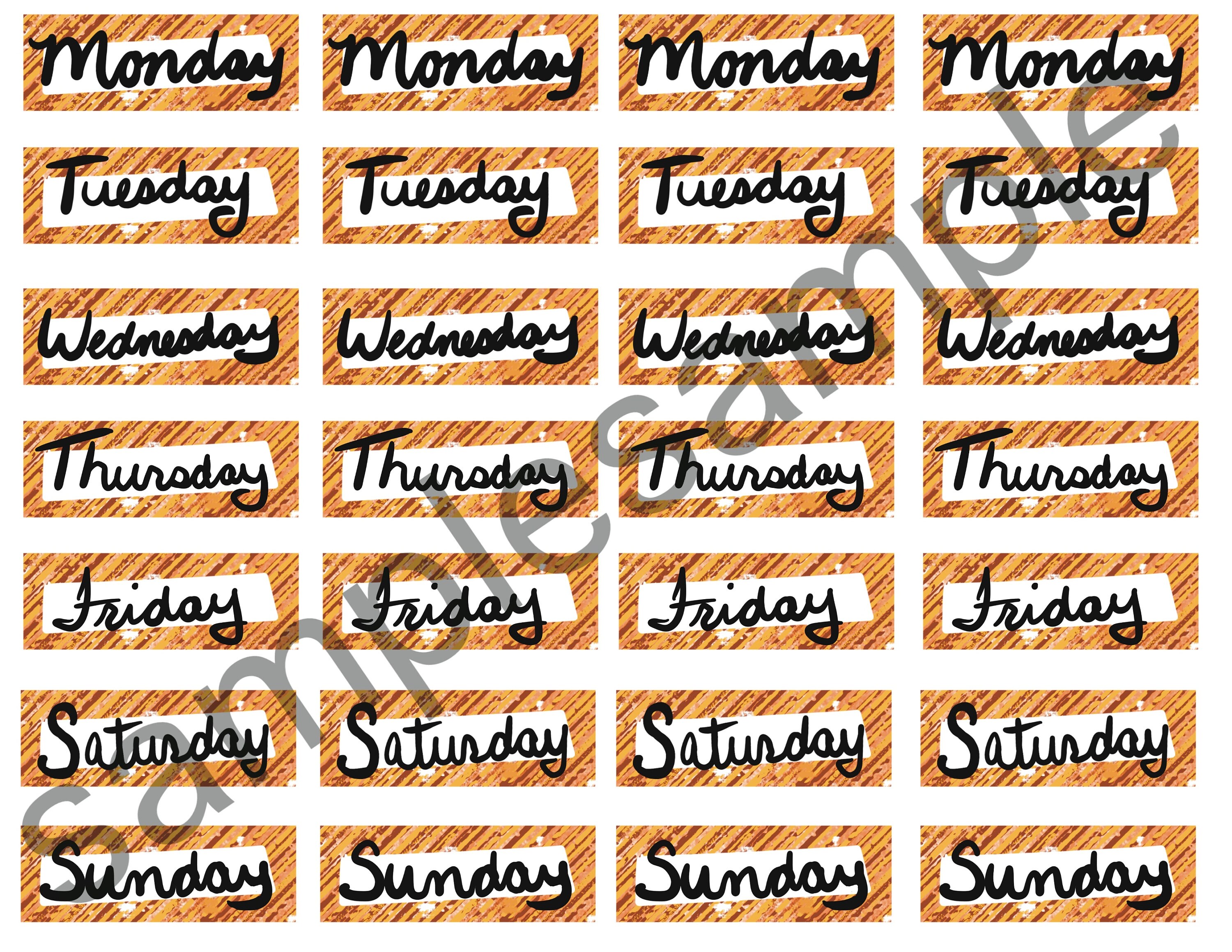 Fall Journal Printable Days of the Week, Clip Art, Daily Journal and ...