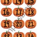 Fall Pumpkin Large Numbers, Daily Journal, Scrapbook, Planner, Days of ...