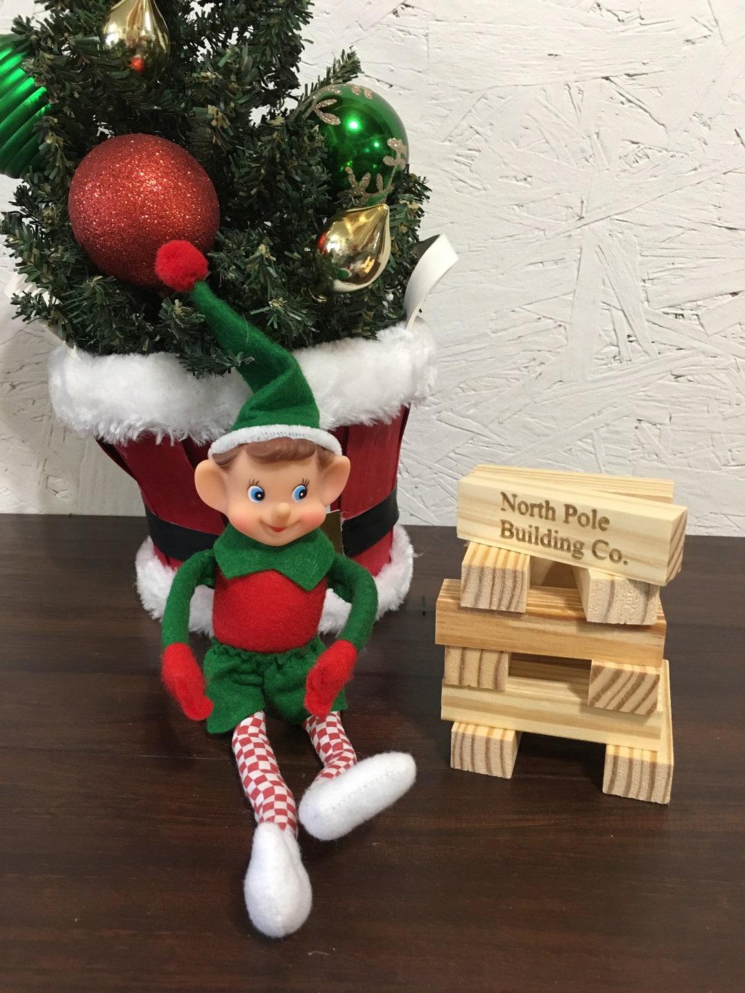 Elf Tumbling Block Game - Game Night Elf Accessories - Christmas Elf ...
