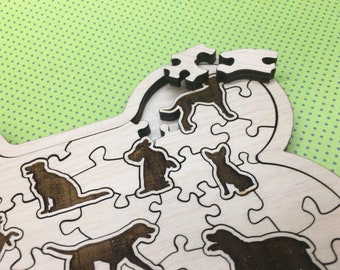 Dog Wooden Puzzle Box - Etsy