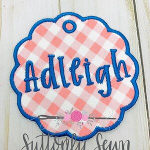 Embroidered Fabric Bag Tags Personalized Bookbag Luggage - Etsy