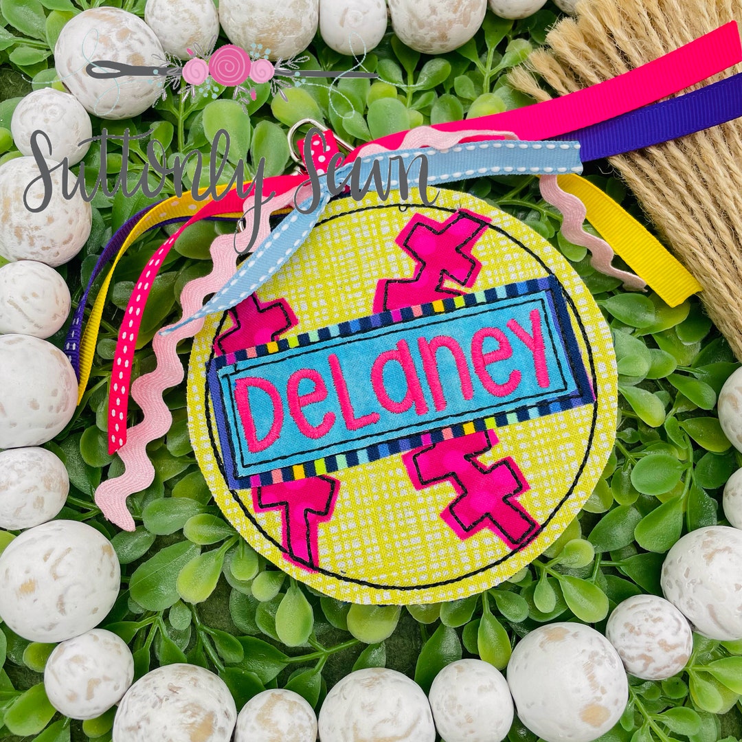 Softball Bag Tag, Embroidered, Name Tag, Keychain - Etsy