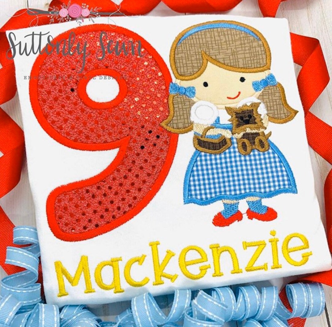 Embroidered Dorothy Shirt, Personalized, Wizard of Oz, T-shirt - Etsy