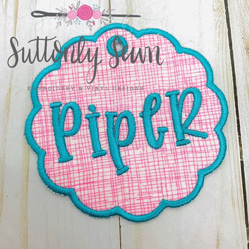 Embroidered fabric bag tags personalized bookbag luggage | Etsy