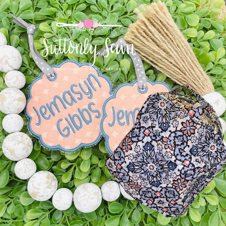 Embroidered Fabric Bag Tags Personalized Bookbag Luggage - Etsy