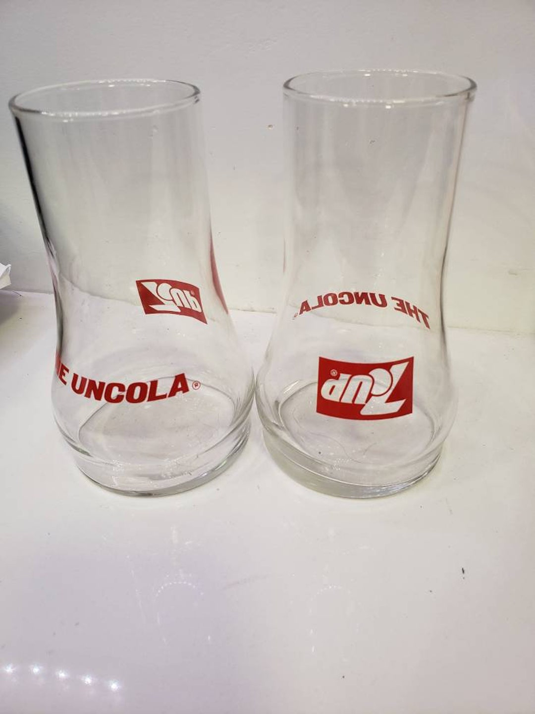Vintage 7-UP the Uncola Pair of Drinking Glasses - Etsy