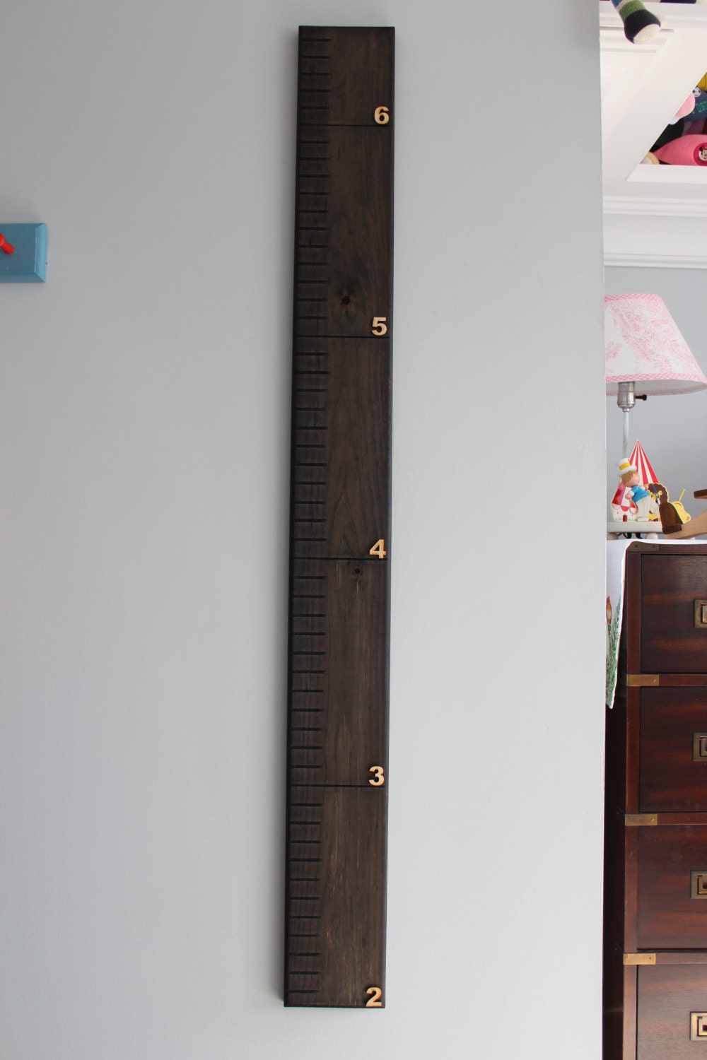 Wooden Growth Chart Wood Natural Gray Stain | Etsy