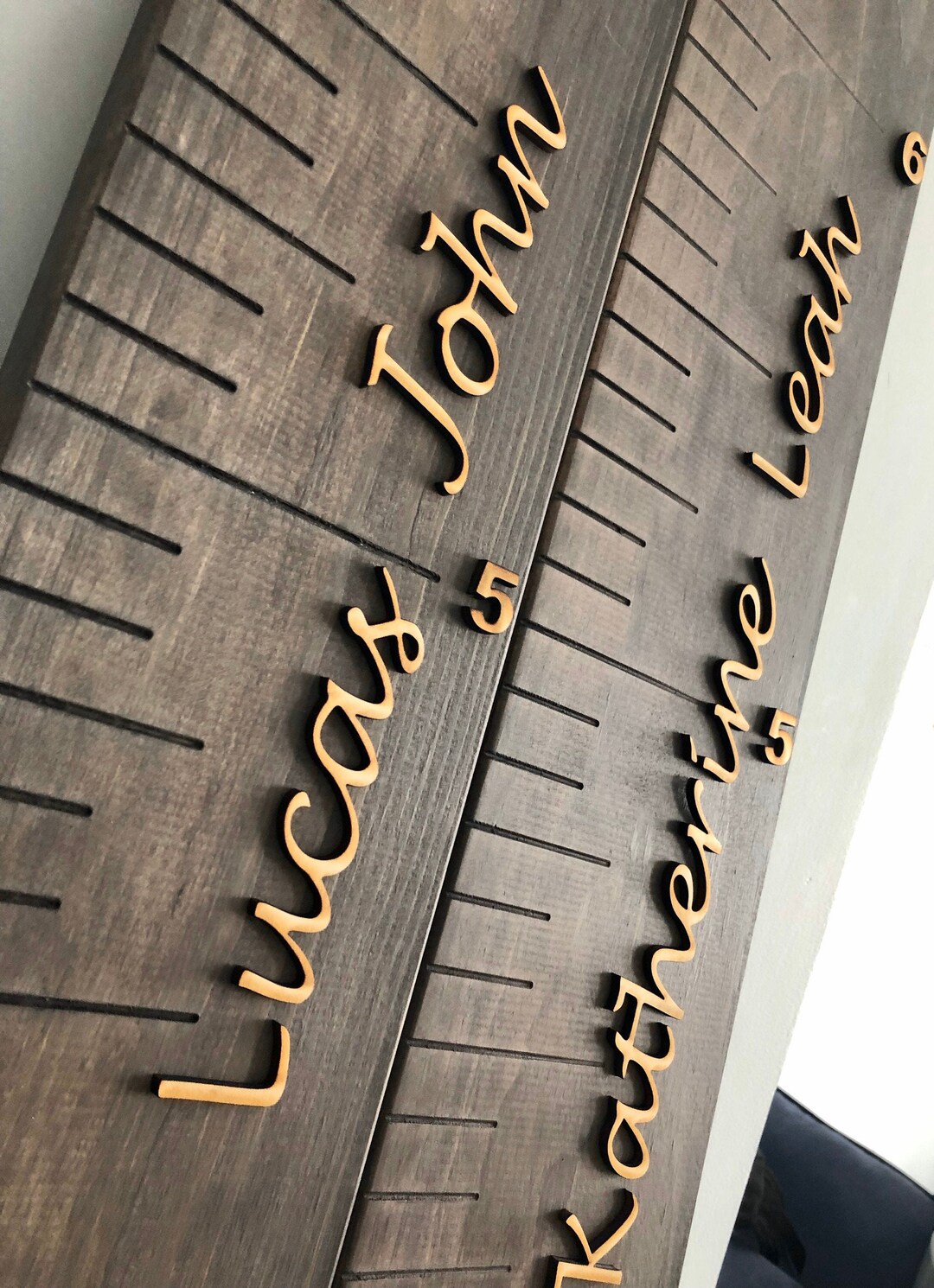 Personalized Wooden Growth Chart Wooden Growth Ruler Wood Growth Chart ...