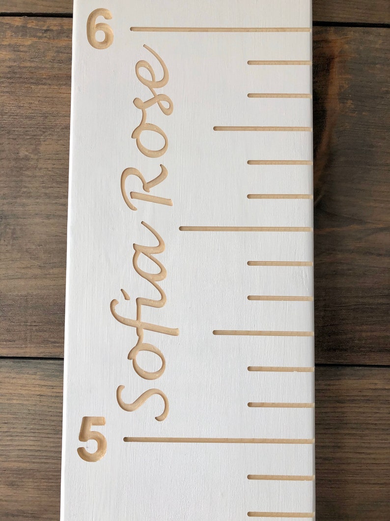 Personalized Wooden Growth Chart wooden growth ruler wood | Etsy