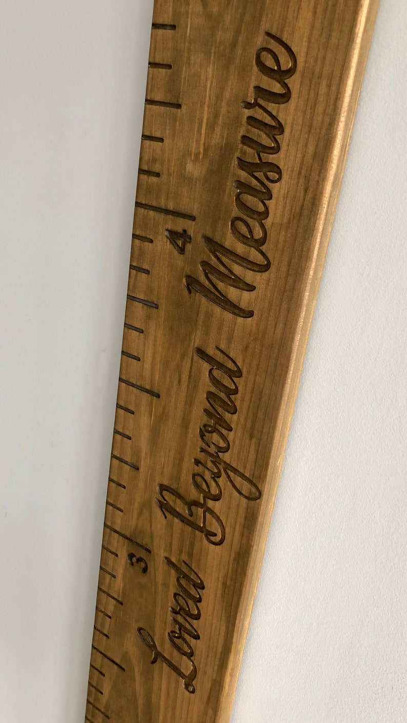 Loved Beyond Measure Wooden Growth Ruler Wood Growth Chart Engraved ...