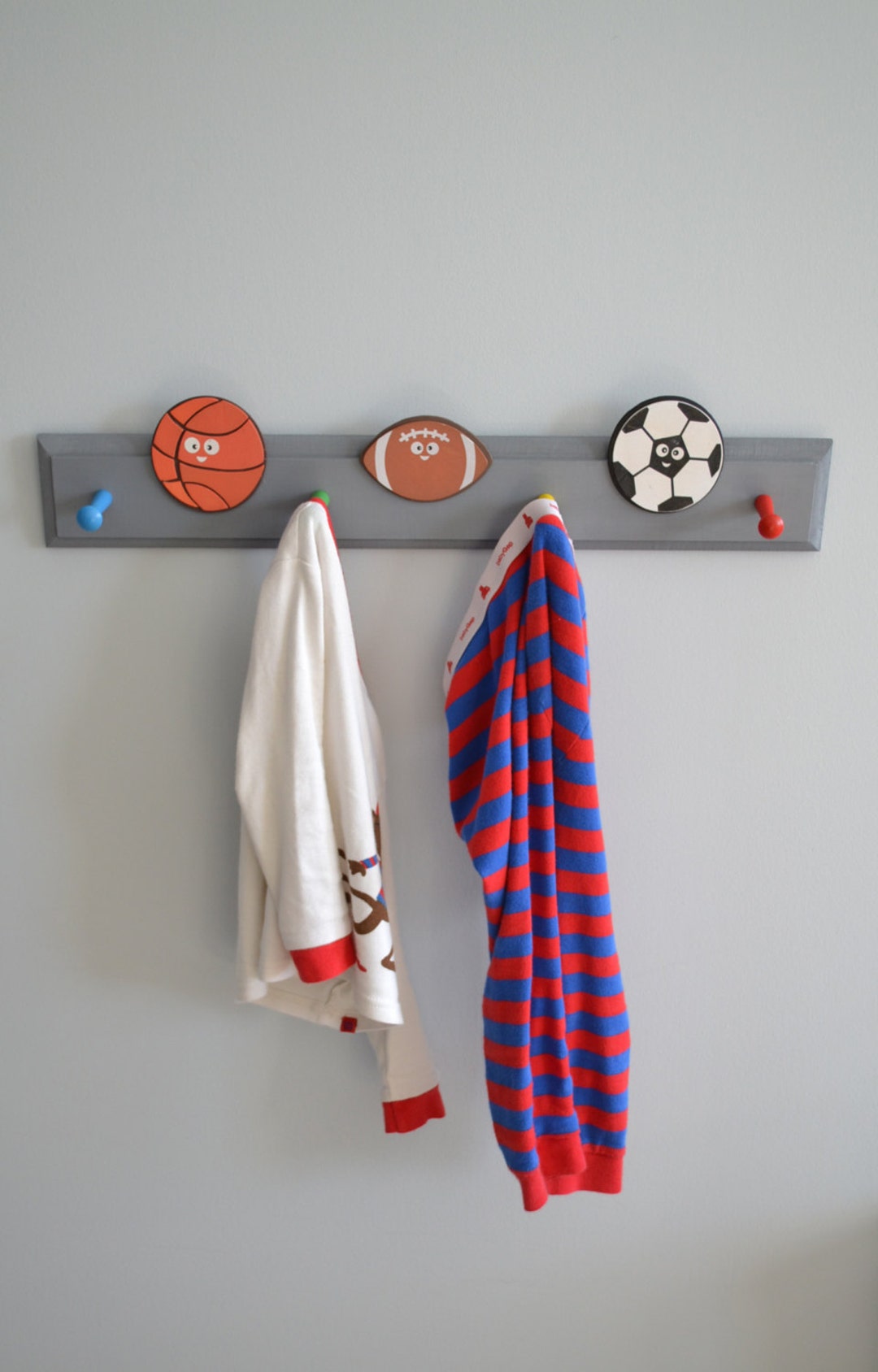 Coat Rack Pegs - Sport Theme - Etsy