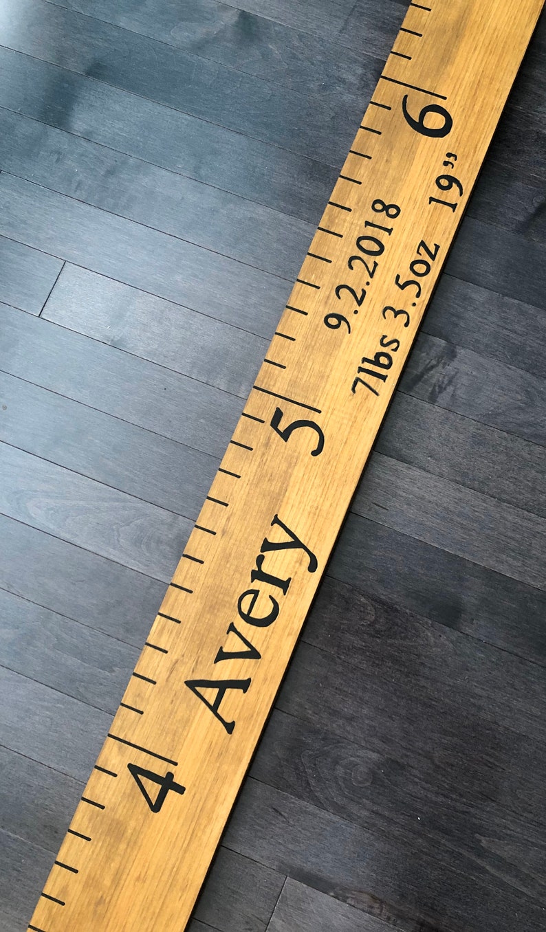 Custom Personalized Wooden Growth Chart Wooden Growth Ruler | Etsy