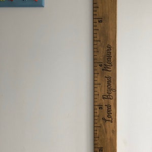 Loved Beyond Measure Wooden Growth Ruler Wood Growth Chart Engraved ...