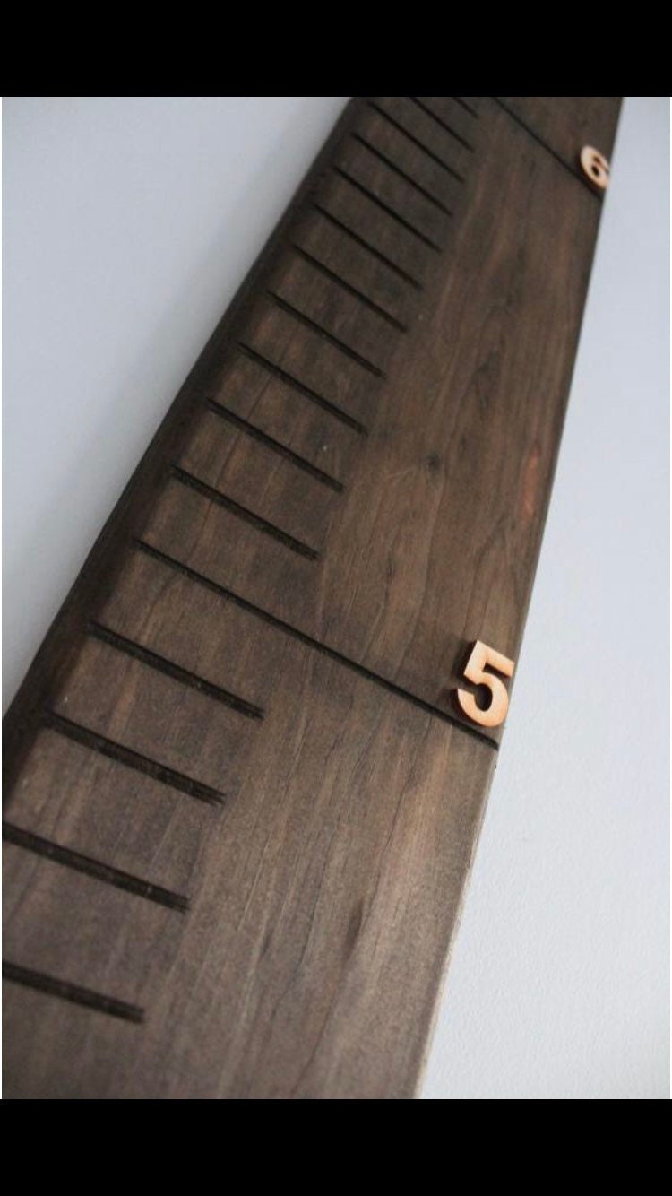 Custom personalized wooden growth chart wooden growth ruler | Etsy