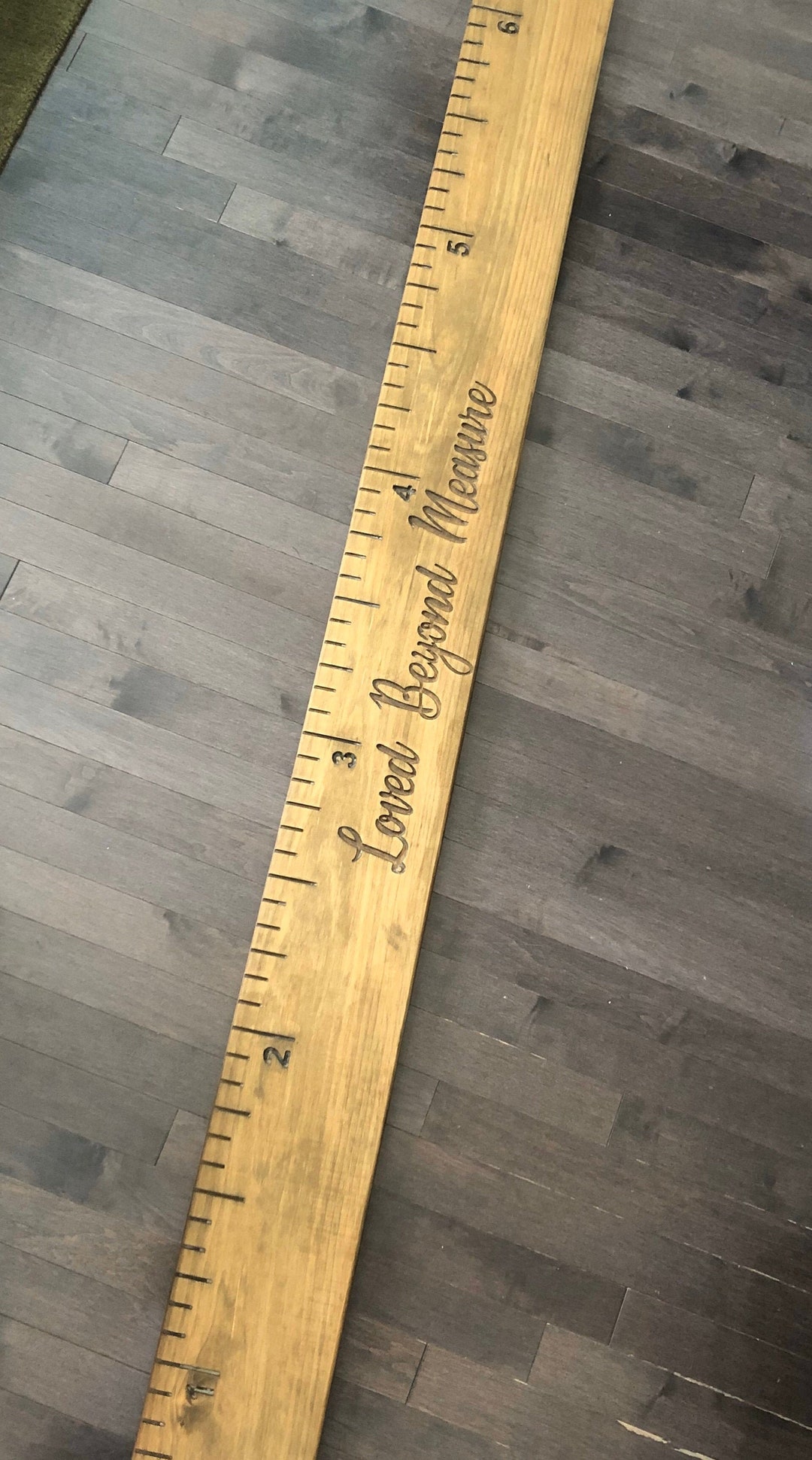 Loved Beyond Measure Wooden Growth Ruler Wood Growth Chart Engraved ...
