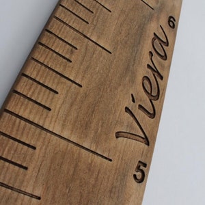 Custom Wood Growth Chart, Personalized Wood Growth Ruler, Kids Growth ...