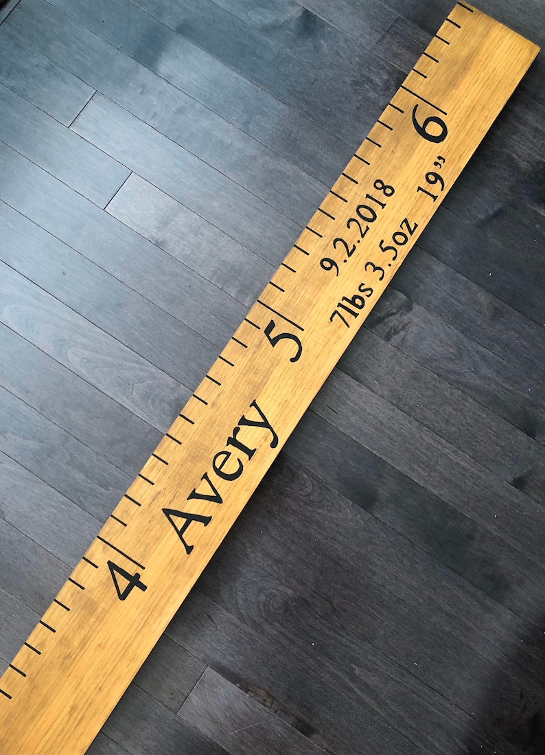 Custom Personalized Wooden Growth Chart Wooden Growth Ruler - Etsy