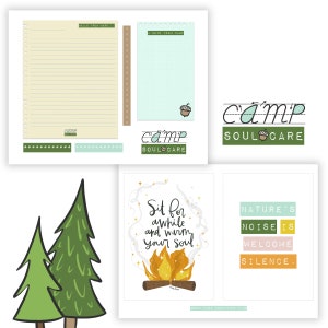 Printable Camping Themed Stickers | Scrapbooking Kit | Papercrafting ...