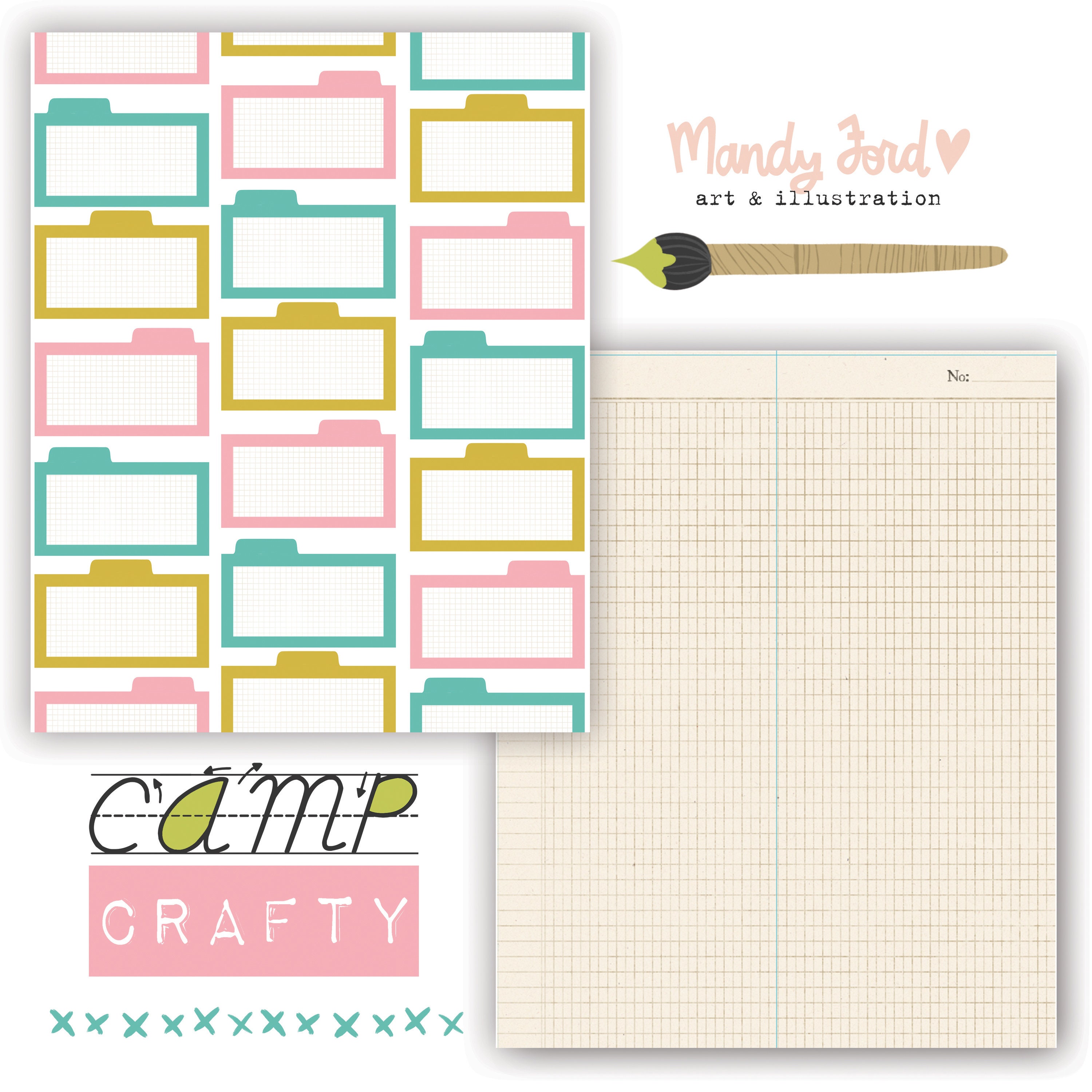 Camp Crafty Printable Paper Kit Papercrafting Printable - Etsy