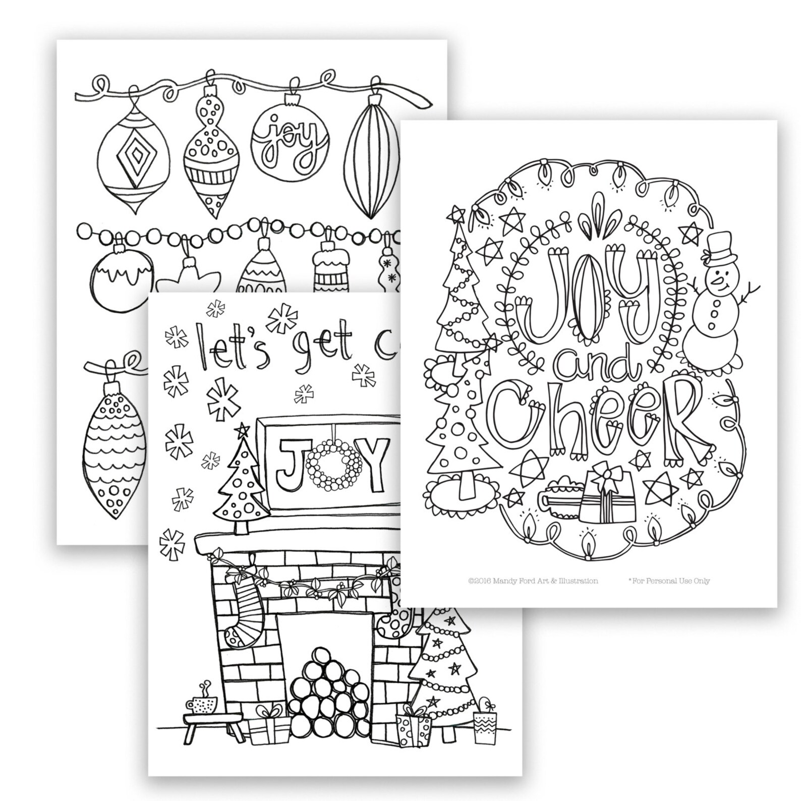 PRINTABLE Christmas Coloring Book Holiday Coloring Pages Adult - Etsy