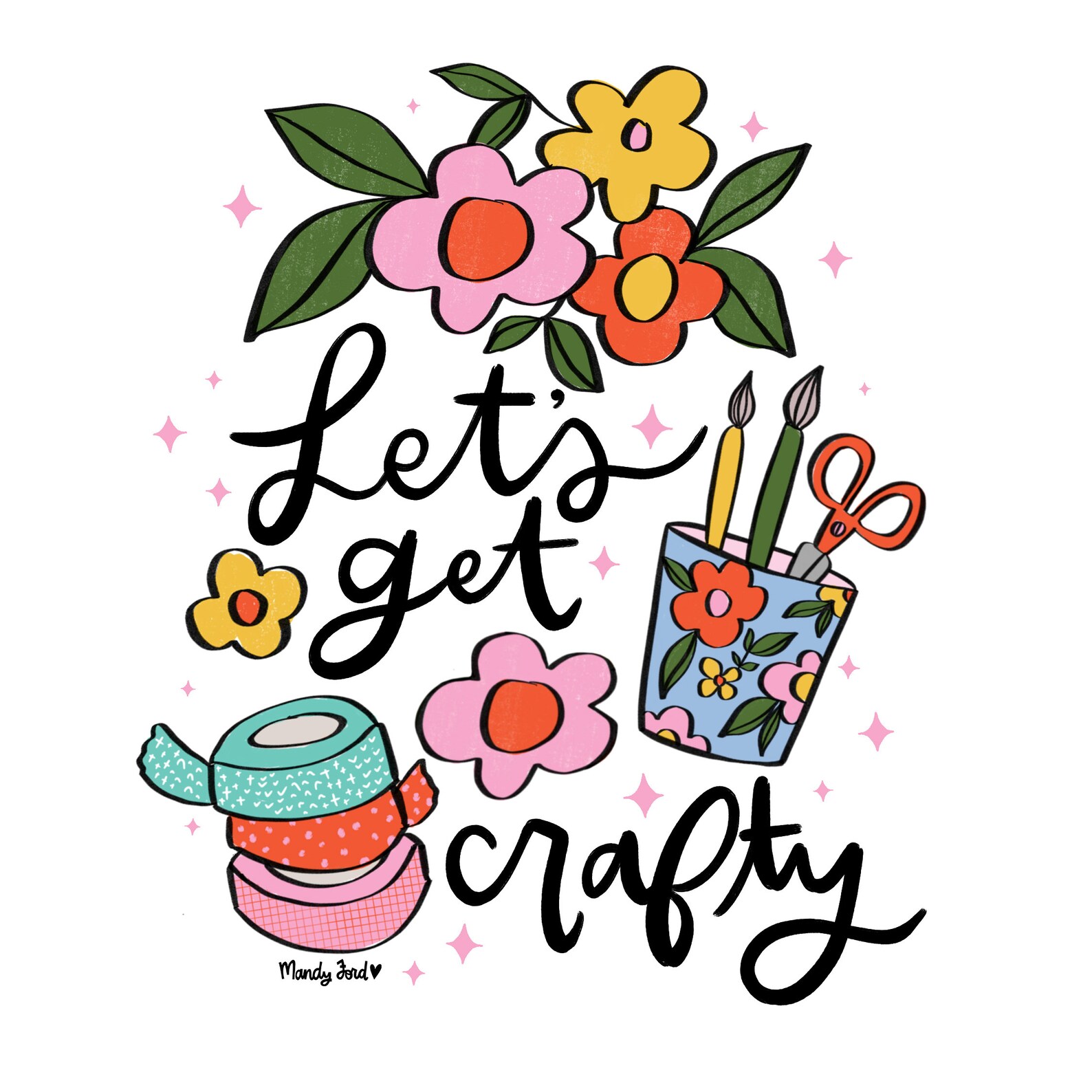 Let's Get Crafty Vinyl Sticker Art Sticker Vinyl Decal - Etsy Italia