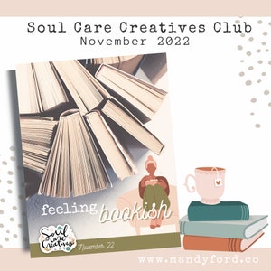 Printable Bookish Soul Care Self Care Art Journaling Kit Digital ...