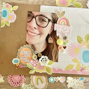 Printable Scrapbooking Kit Floral Planner Stickers Paper Crafting ...