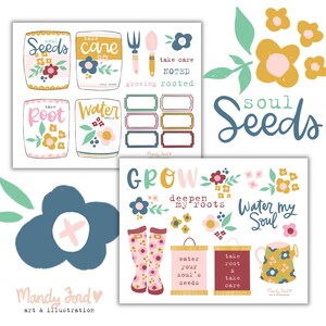 Gardening Stickers & Papers | Scrapbooking, Art Journaling (printable ...