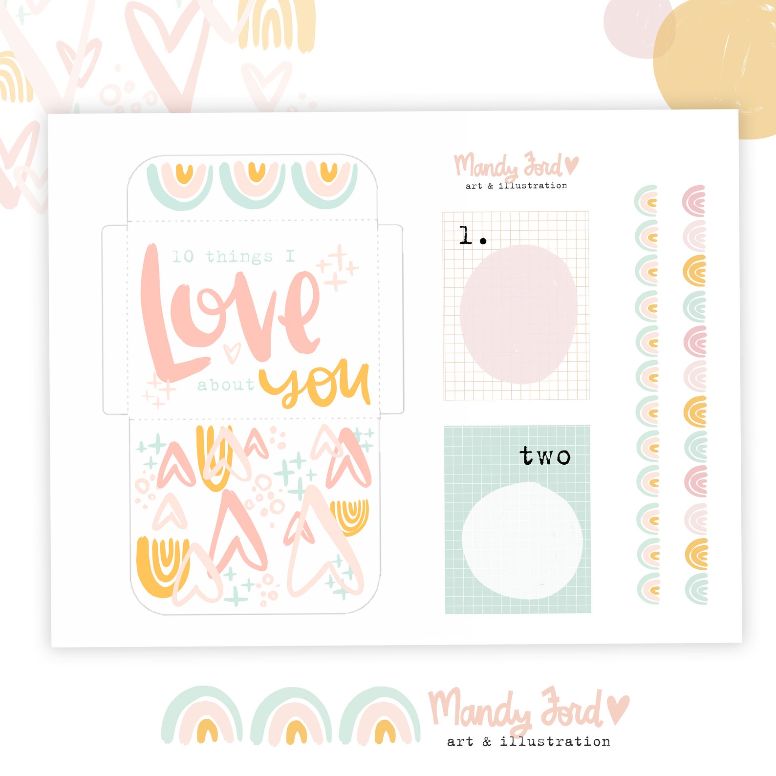 10 Things I Love About You Valentine Printable - Etsy