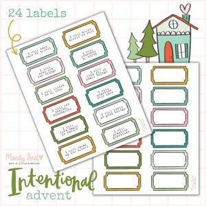 Intentional Advent Printable Journaling Kit | Self Care Stickers ...