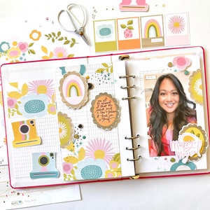 Printable Scrapbooking Kit Floral Planner Stickers Paper Crafting ...