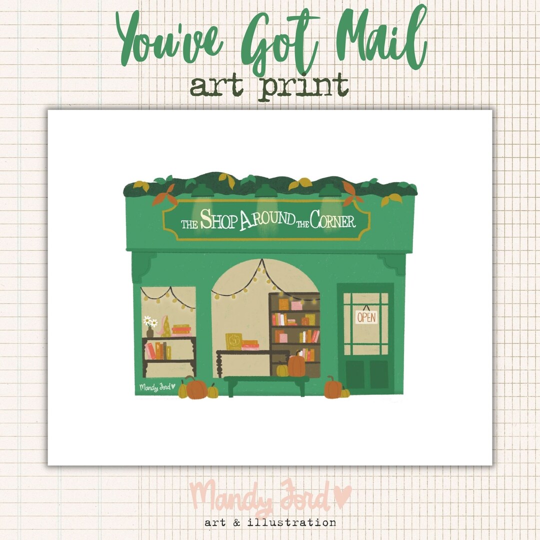 You've Got Mail Art Print | the Shop Around the Corner Illustration - Etsy