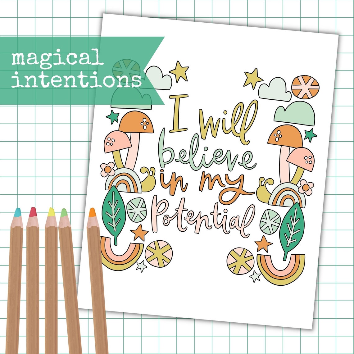 Coloring Book Positive Affirmations Adult Coloring Book Encouraging ...