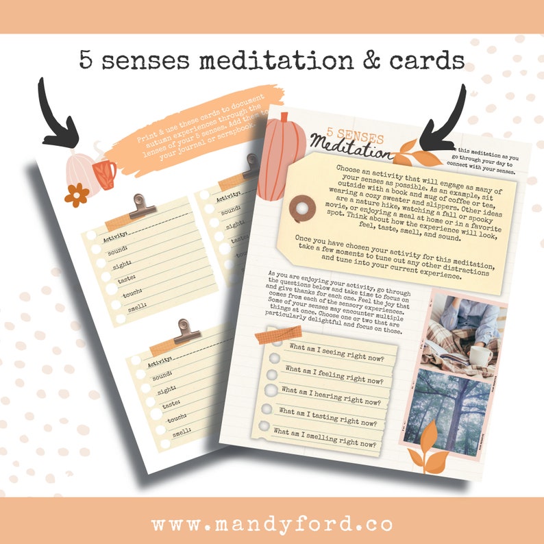 Printable Fall Soul Care Self Care Art Journaling Kit Digital Magazine ...