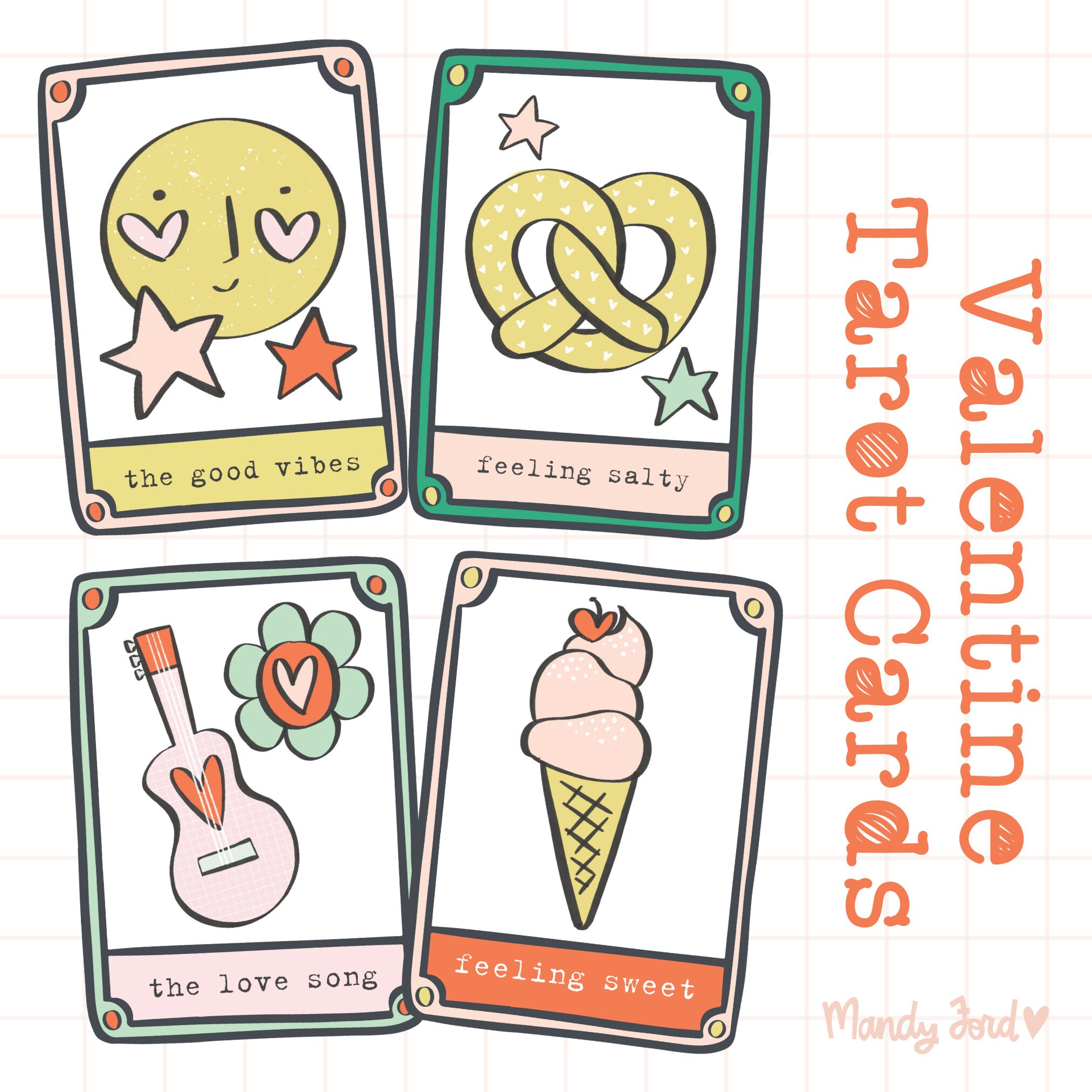 Heart Eyes Printable Tarot Cards | Valentine Oracle Cards ...