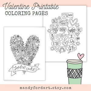 PRINTABLE Valentine's Day Coloring Pages, Coloring Book Printable ...