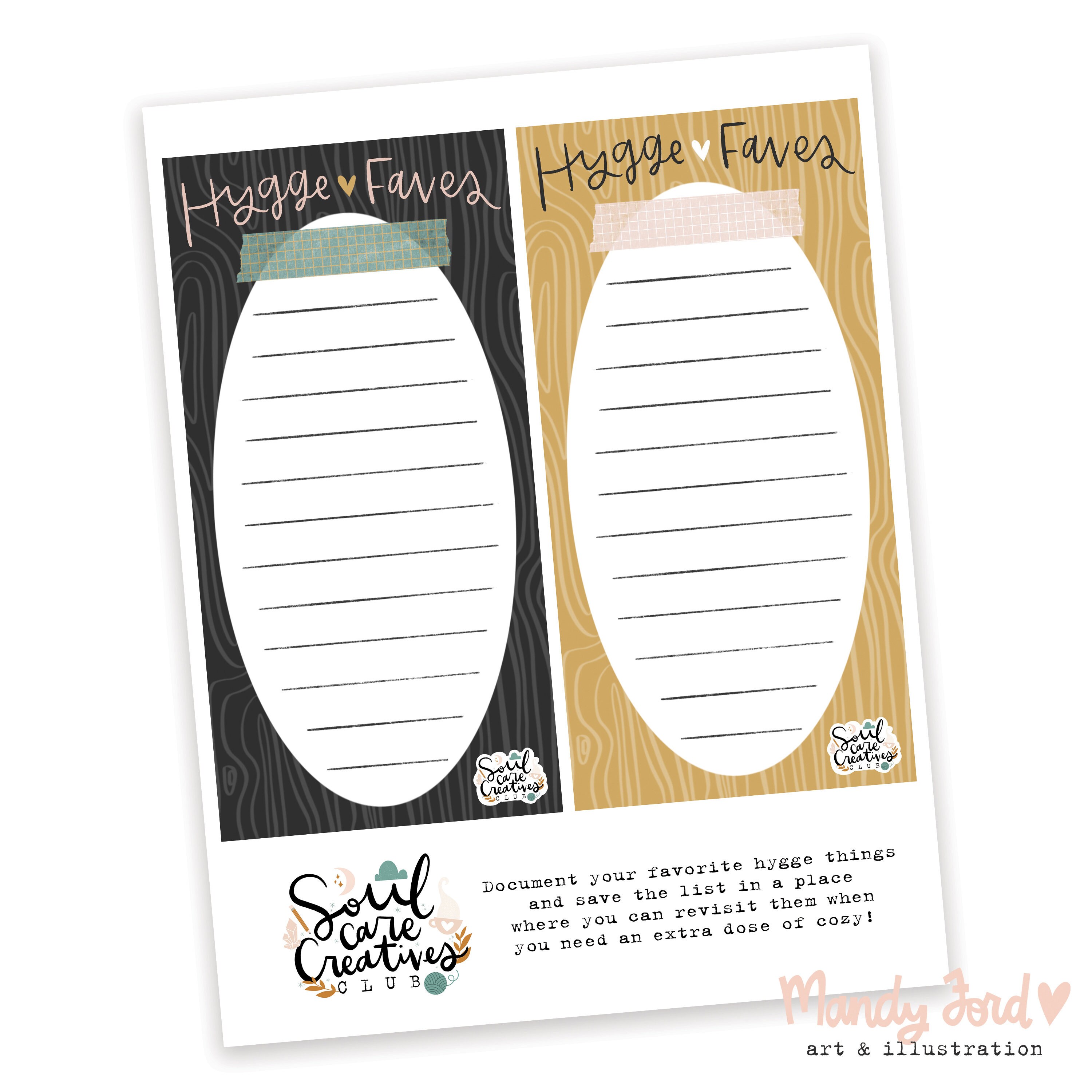 Hygge Printable Papercrafting Kit Bookish Printable - Etsy