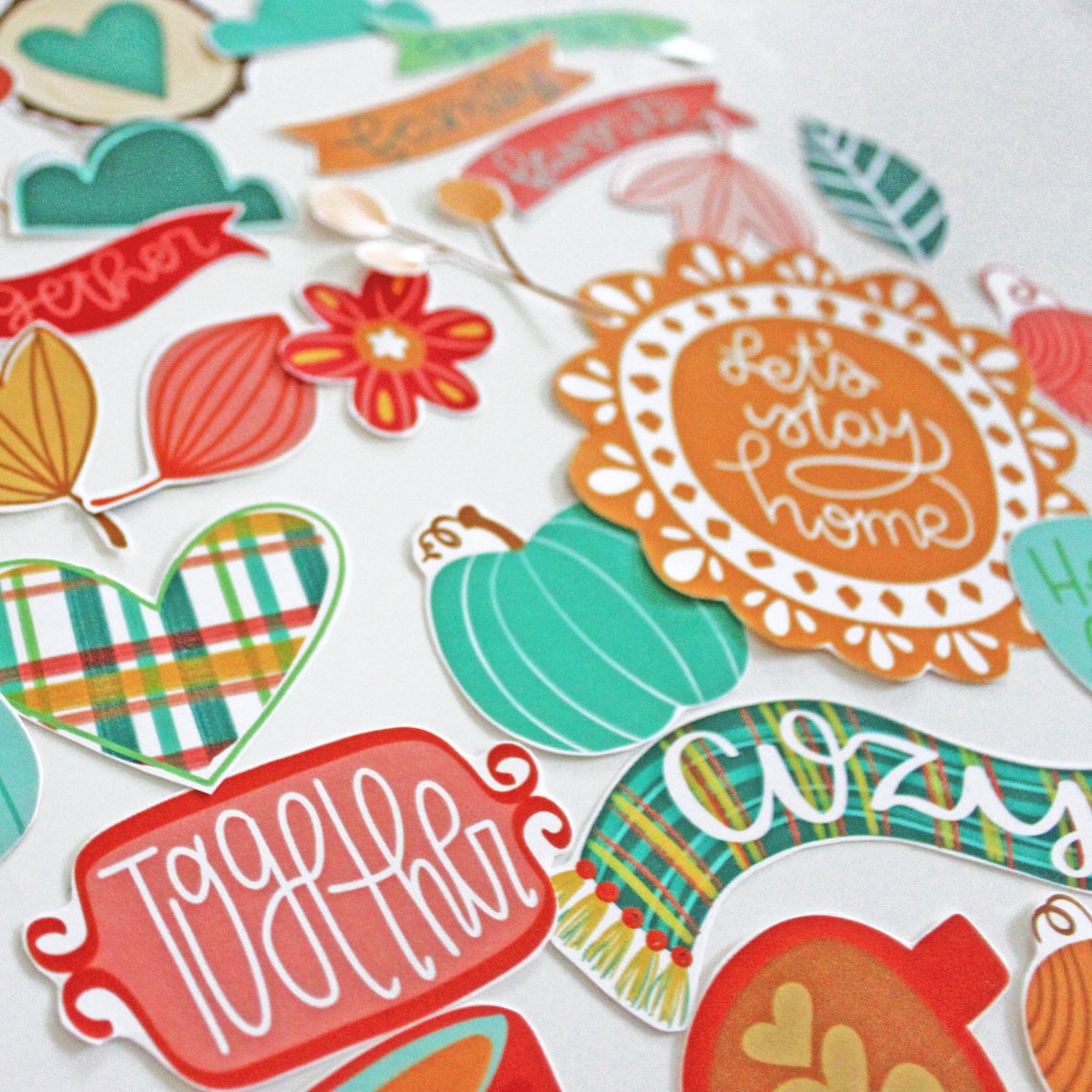 Fall Printable Scrapbooking Kit Fall Stickers Scrapbooking - Etsy