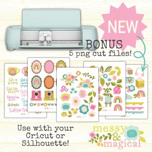 Printable Scrapbooking Kit Floral Planner Stickers Paper Crafting ...