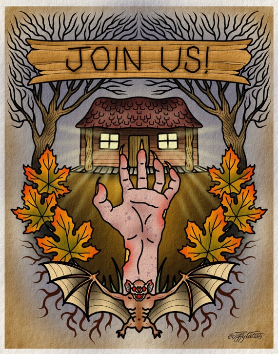 Join Us Evil Dead Inspired Tattoo Flash Art - Etsy UK