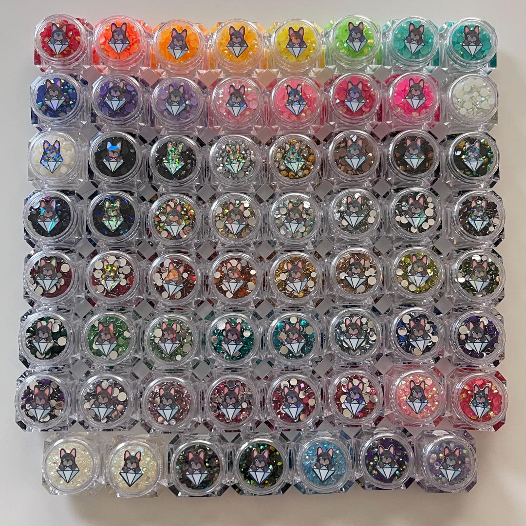 60 Color Rhinestone Sample Set - Etsy