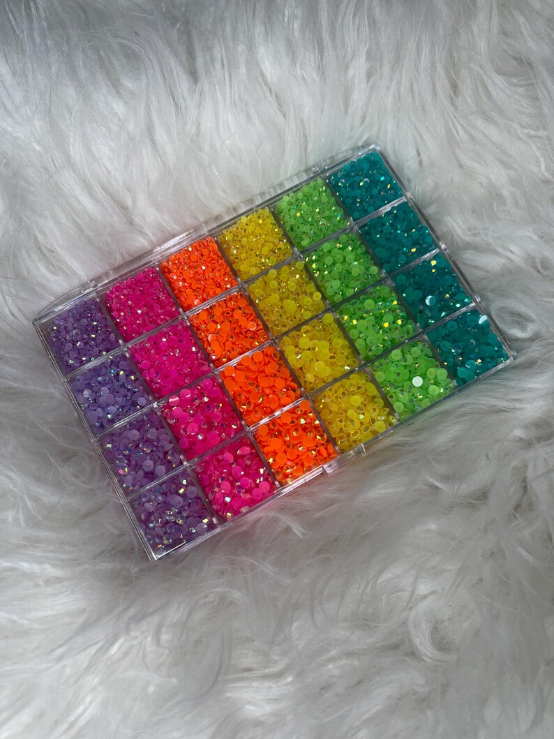 24 Grid Acrylic Rhinestone Case - Etsy
