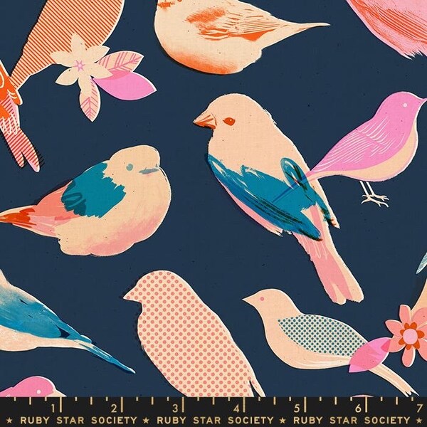 Melody Miller Ruby Star Fabric - Etsy