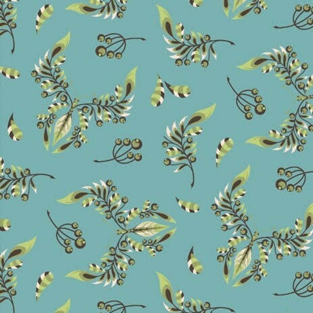 Fat Quarter Tula Pink Acacia Butterfly Wings Fabric in Teal OOP HTF - Etsy