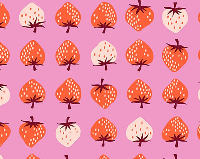 Fat Quarter Ruby Star Society Strawberries in Daisy Pink From ...