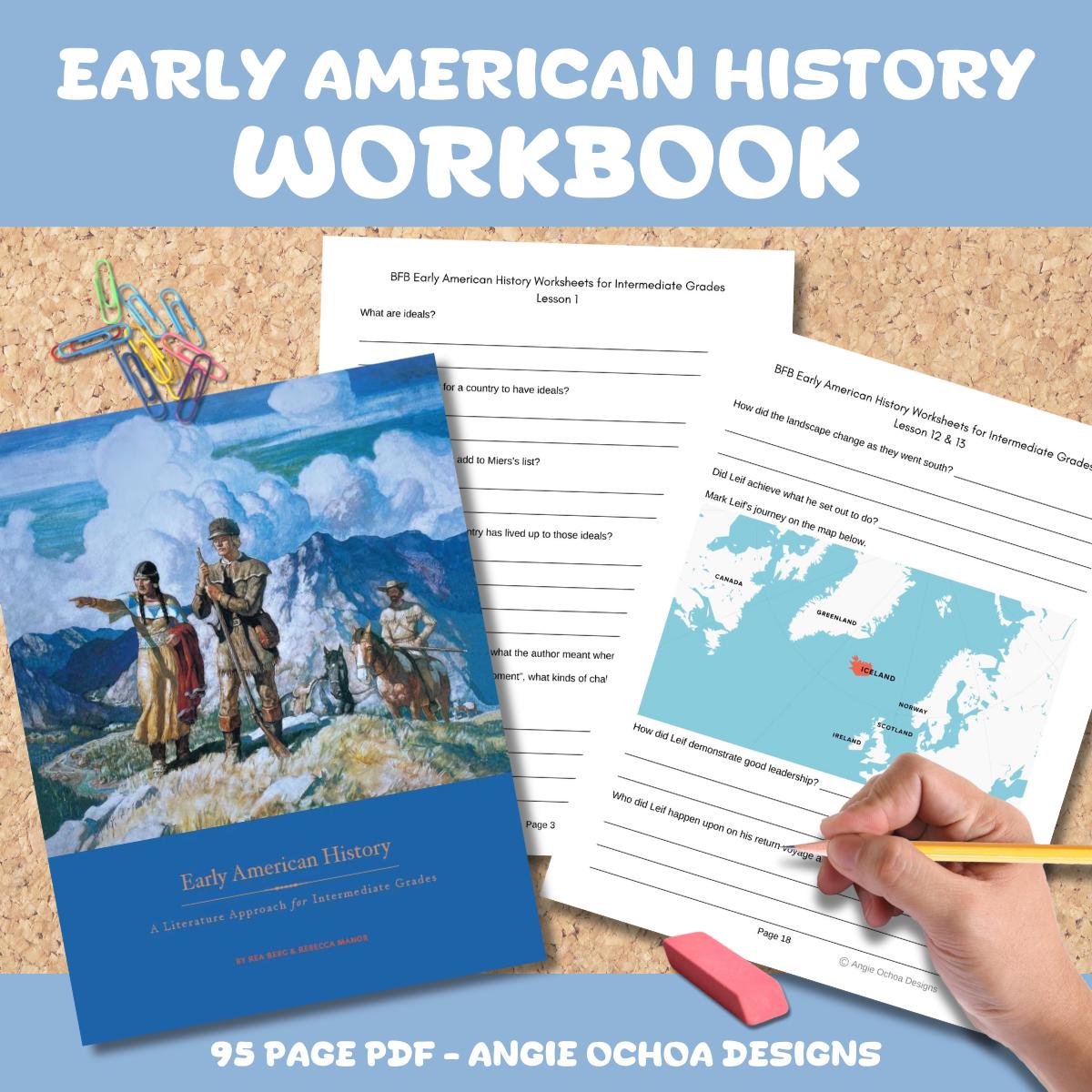 Homeschool Worksheets for American History Curriculum Beautiful Feet ...